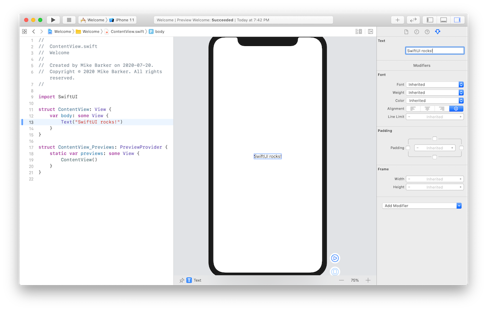 Introduction to SwiftUI - Basics